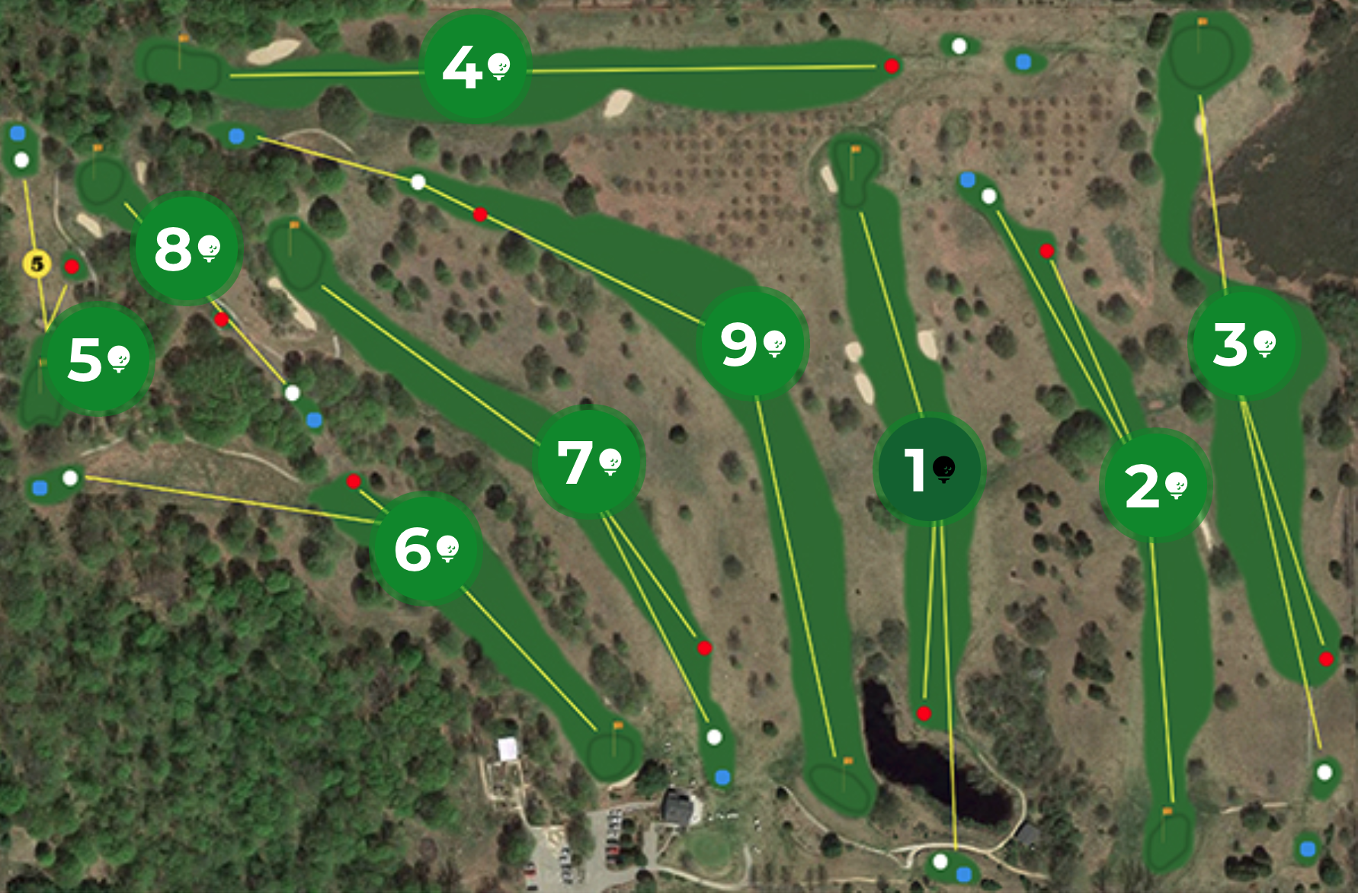 Golf Course Layout - Chestnut Hills Golf Course Map